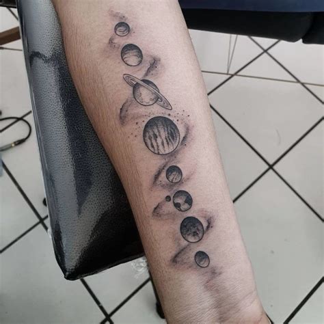 Simple Solar System Tattoo Design Photos