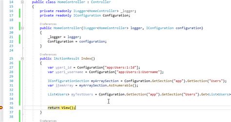 Aspnet Core Read Array From Applicationsettingsjson Stack Overflow