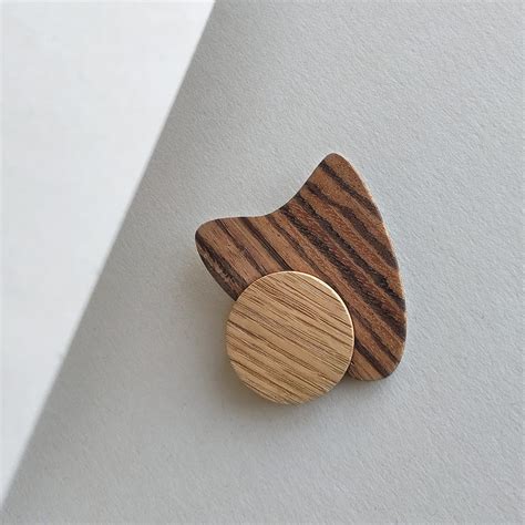 Wooden Brooch Etsy