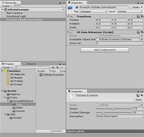 Отображение поля Scriptableobject в Custom Inspectorе некоторого компонента