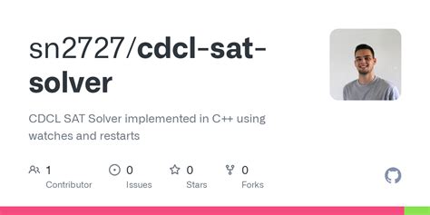 Github Sn2727cdcl Sat Solver