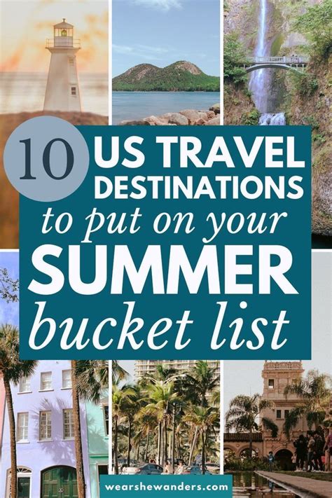 Must Visit Summer Bucket List Us Destinations Travel Bucket List Summer Travel Destinations