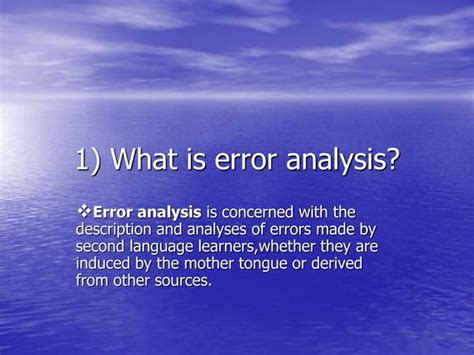 Error Analysisppt Education