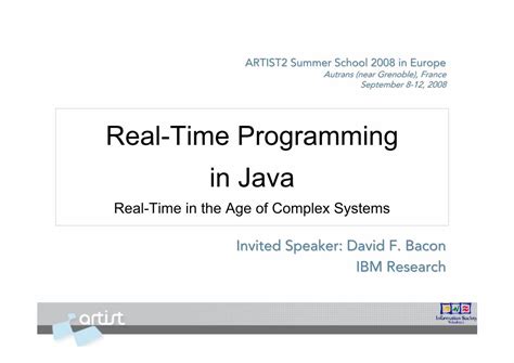 pdf real time programming in java artist · artist2
