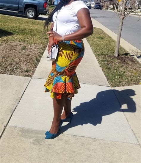 African Print Peplum Skirts