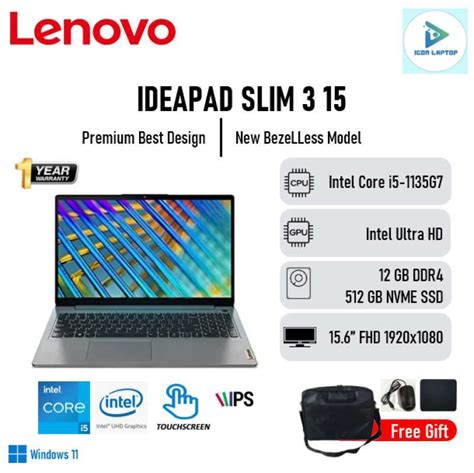 Jual Lenovo Ideapad Slim Touch I G Gb Ssd Fhd Ips W Di Seller Kreasi Utama