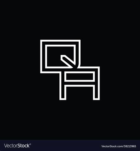 Qa Logo Monogram With Line Style Design Template Vector Image