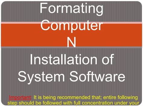 Formating Computer Ppsx