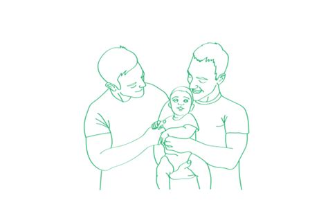 Same Sex Couple With Baby Lineart SVG Cut File By Creative Fabrica Crafts Creative Fabrica