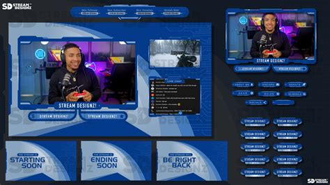 Animated Stream Overlay Package High Tech Stream Designz