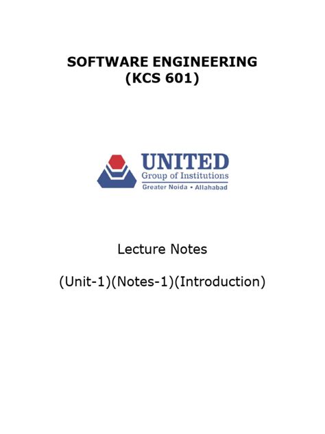 Software Engineering Unit 1 Pdf Software Prototyping Software Testing