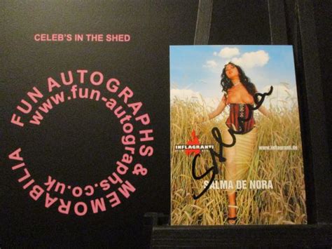 Salma De Nora Authentic Autographed X Photograph