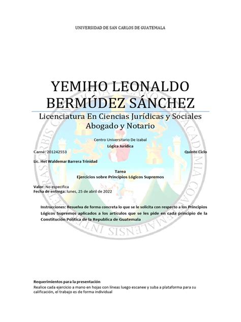 Ejercicios Sobre Principios Lógicos Supremos Descargar Gratis Pdf Verdad Proposición