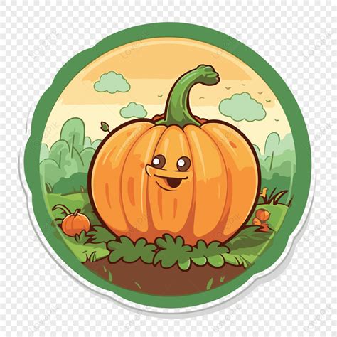 귀여운 만화 일러스트 호박 스티커 클립 아트 벡터상표 Png 일러스트 무료 다운로드 Lovepik