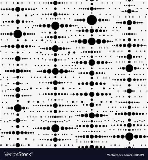 Monochrome Circle Seamless Pattern Royalty Free Vector Image