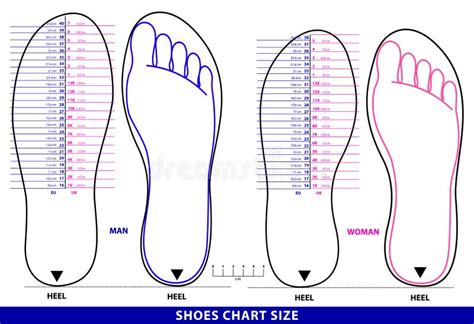 Set Of Shoes Chart Size Or Socks Chart Size Or Measurement Foot Chart