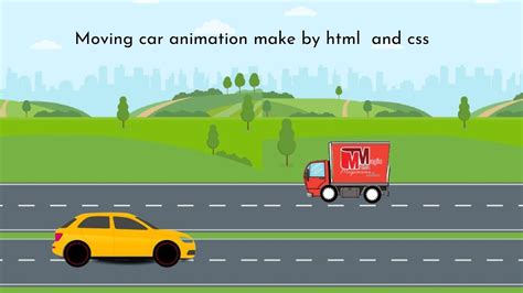 Moving Car Animation Make By Html And Css Youtube