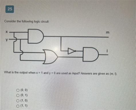 Solved Consider The Following Logic Circuit What Is The