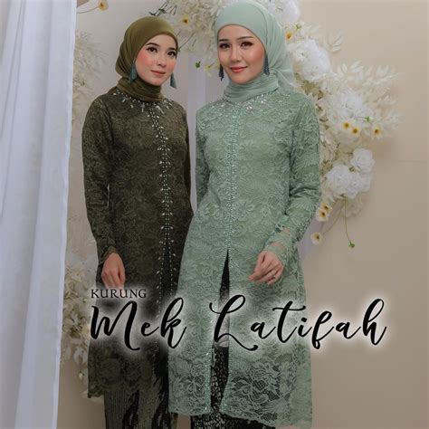 Tunikmy Kurung Mek Latifah Exclusive Lace Labuci Baju Raya Viral 2024 Shopee Malaysia