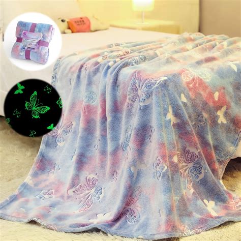 Anowpo Glow In The Dark Blanket Butterfly Ts For Girls