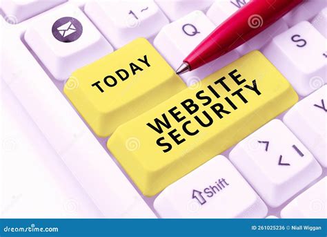 Writing Displaying Text Website Security Concept Meaning Critical Component To Protect And