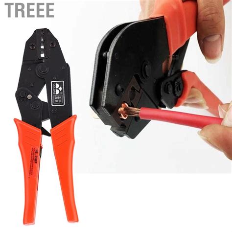 Treee คีมย้ำสายไฟวงล้อ 8 2awg สำหรับขั้วต่อแบบมีฉนวนล่วงหน้า Shopee
