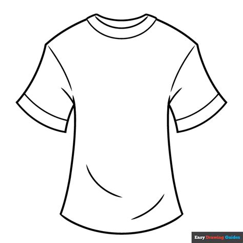 T Shirt Coloring Page Easy Drawing Guides 60 Off
