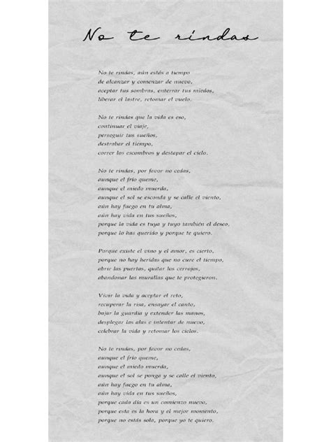 No Te Rindas Poema Pdf