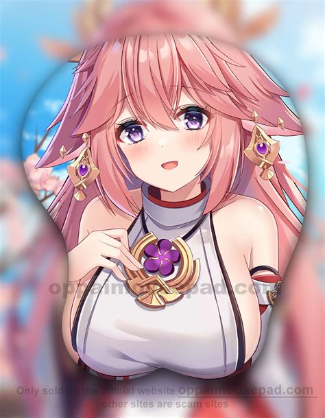 야에 무녀 3D 가슴 마우스패드 원신 Ver1 Oppai Mousepad