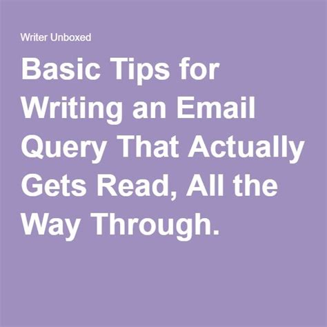 Writing An Effective Email Query