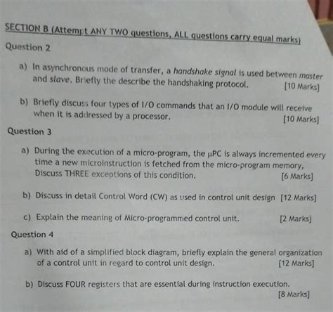 Solved Section B Attempt Any Two Questions All Questions