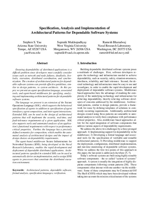 pdf specification analysis and implementation of architectural