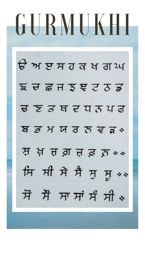 Gurmukhi Script In 2024 Calligraphy Lessons Lesson Words