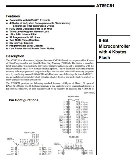 At89c51 8 Bit Microcontroller With 4 Kbytes Flash 创造迷商城 还不错创客