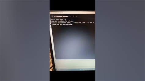 Eligible To Vote Or Not In C Coding Programmer Youtube
