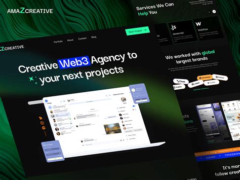 Web3 Creative Agency Landing Page Website Design Behance