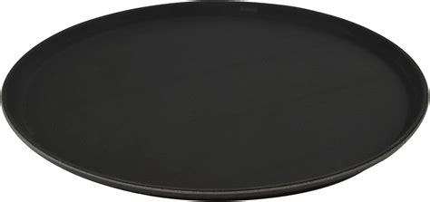 Minekkyes 4 Pack Plastic Round Restaurant Serving Trays Round Non Slip