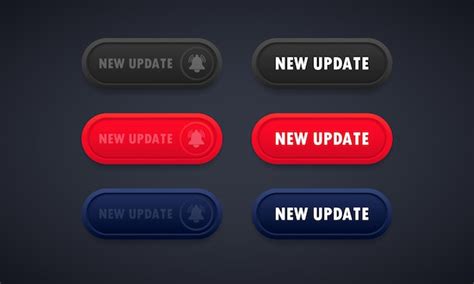 Premium Vector New Update Button Set For Computer Mobile Phone App