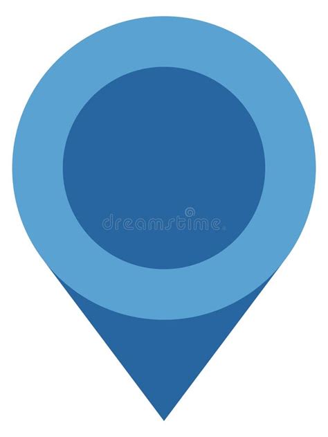 Blue Geo Pin Icon Map Pointer Symbol Stock Vector Illustration Of