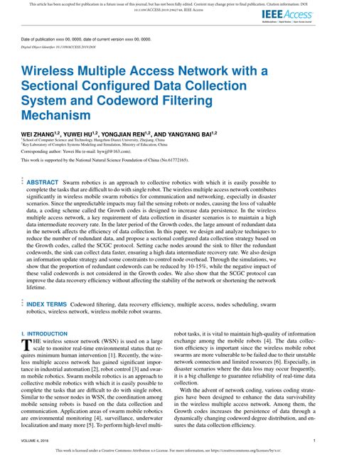 Pdf Wireless Multiple Access Network With A Sectional Configured Data