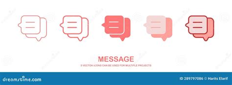 Vector Chat Icon Collection Flat Design Message Vector Texting Symbol