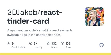 Github 3djakobreact Tinder Card A Npm React Module For Making React