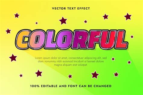 Premium Vector Colorful Text Effect