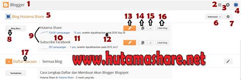 Mengenal Bagian Blogspot Serta Fungsinya Pada Halaman Awal Hutama Share