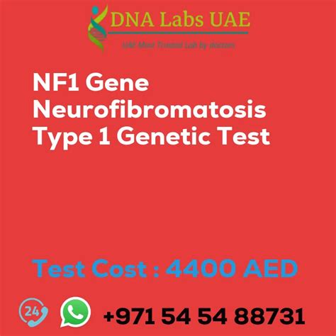 Nf1 Gene Neurofibromatosis Type 1 Genetic Test Cost Dna Labs Uae