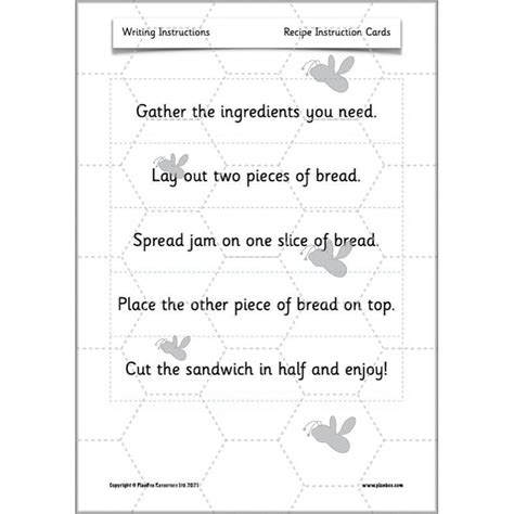 Writing Instructions Year 1 English Lessons By Planbee