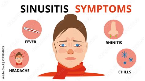 Sinusitis Symptoms Icons Nasal Diseases Sinusitis Sinus Infection