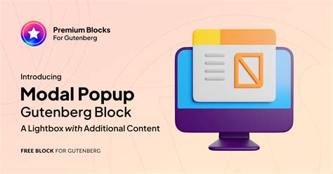 Modal Popup Block Free Blocks For Gutenberg Editor