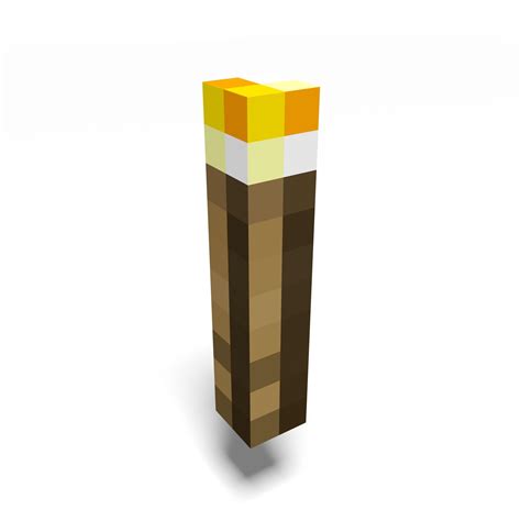 Minecraft Torch 3d Model 6 Max Fbx 3ds Obj Free3d