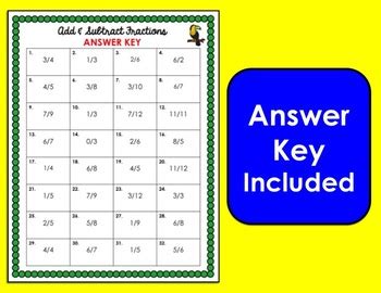 Adding And Subtracting Fractions Task Cards By The Clever Teacher